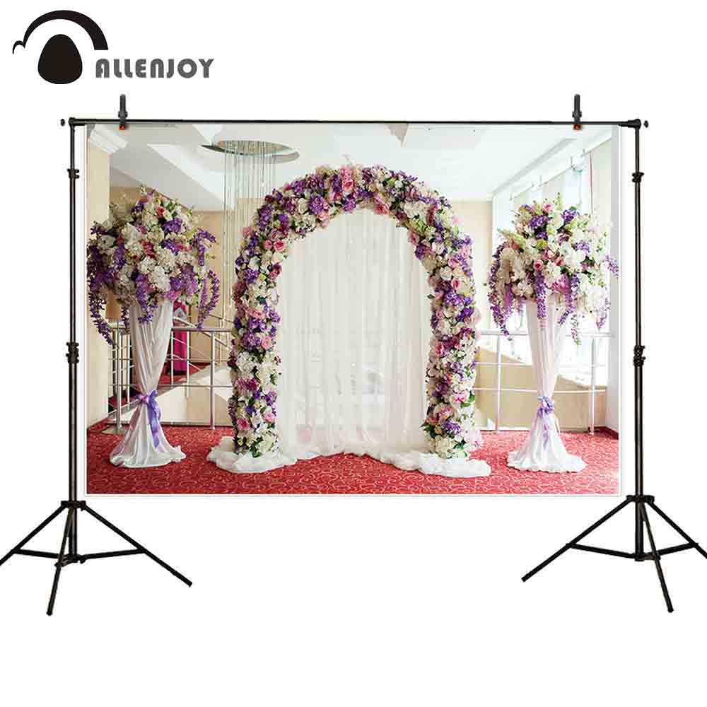 Allenjoy backdrop for photographic studio purple white flowers ...