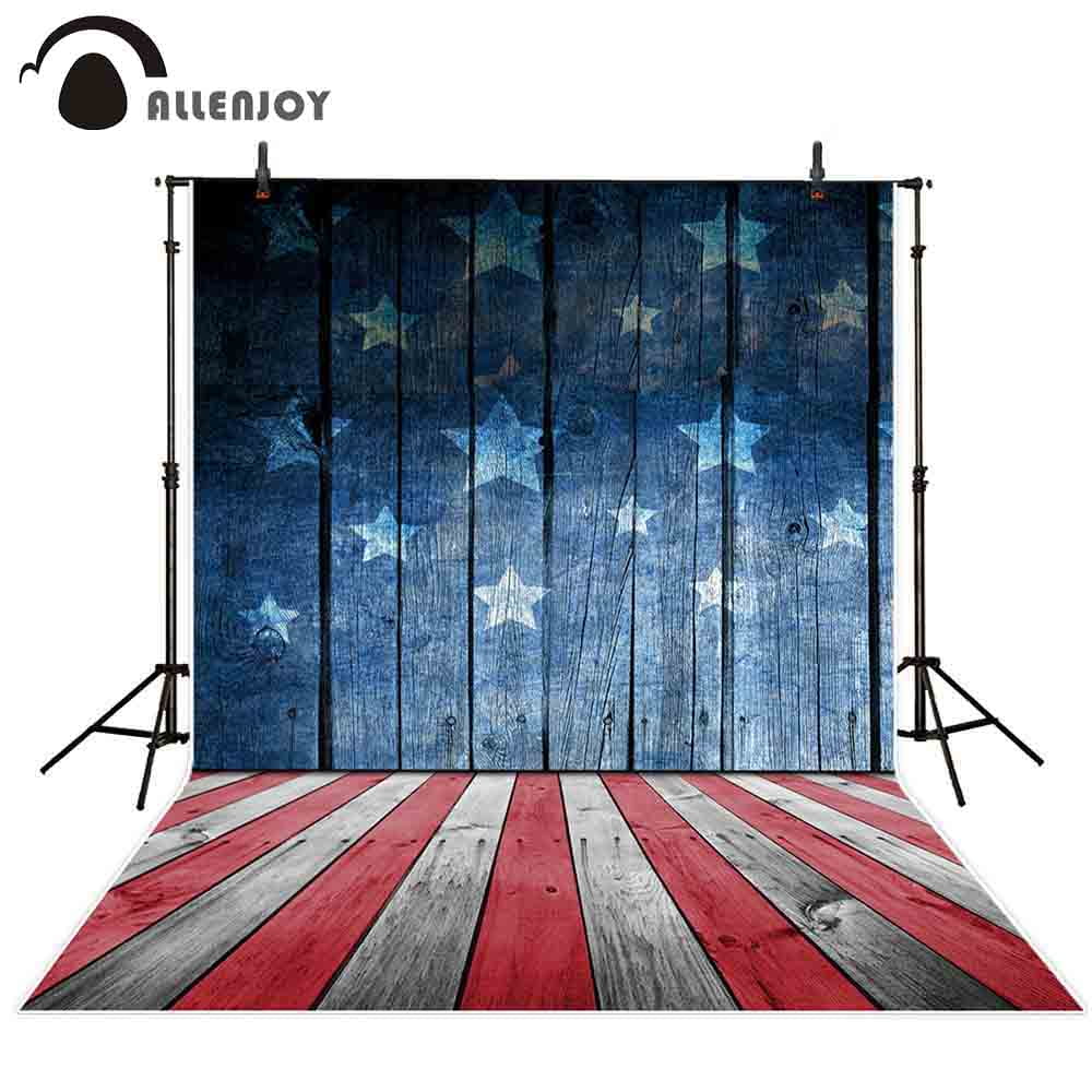 Allenjoy backdrop for photographic studio white stars blue vintage wood ...