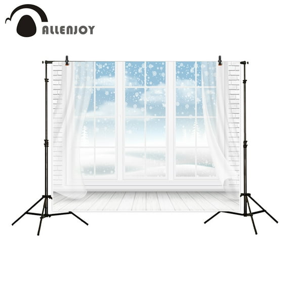 Allenjoy backdrop for photographic studio winter landscape big window ...