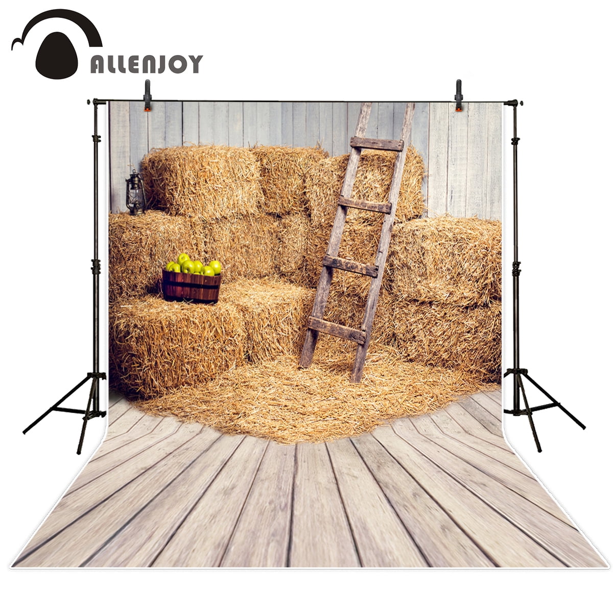 Allenjoy backdrops Photography Forage Golden Wooden ladder barn ...