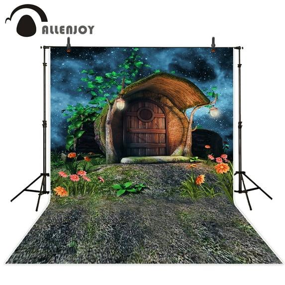 Allenjoy background for photographic studio Cartoon fairy tale Flowers ...