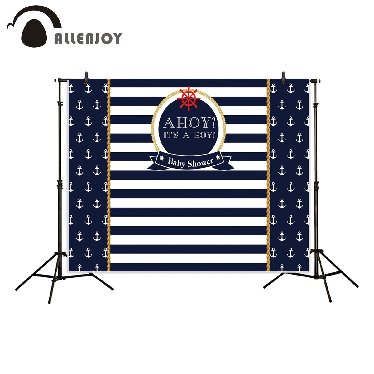 Allenjoy backgrounds for photography studio Navy blue stripes Anchor ...