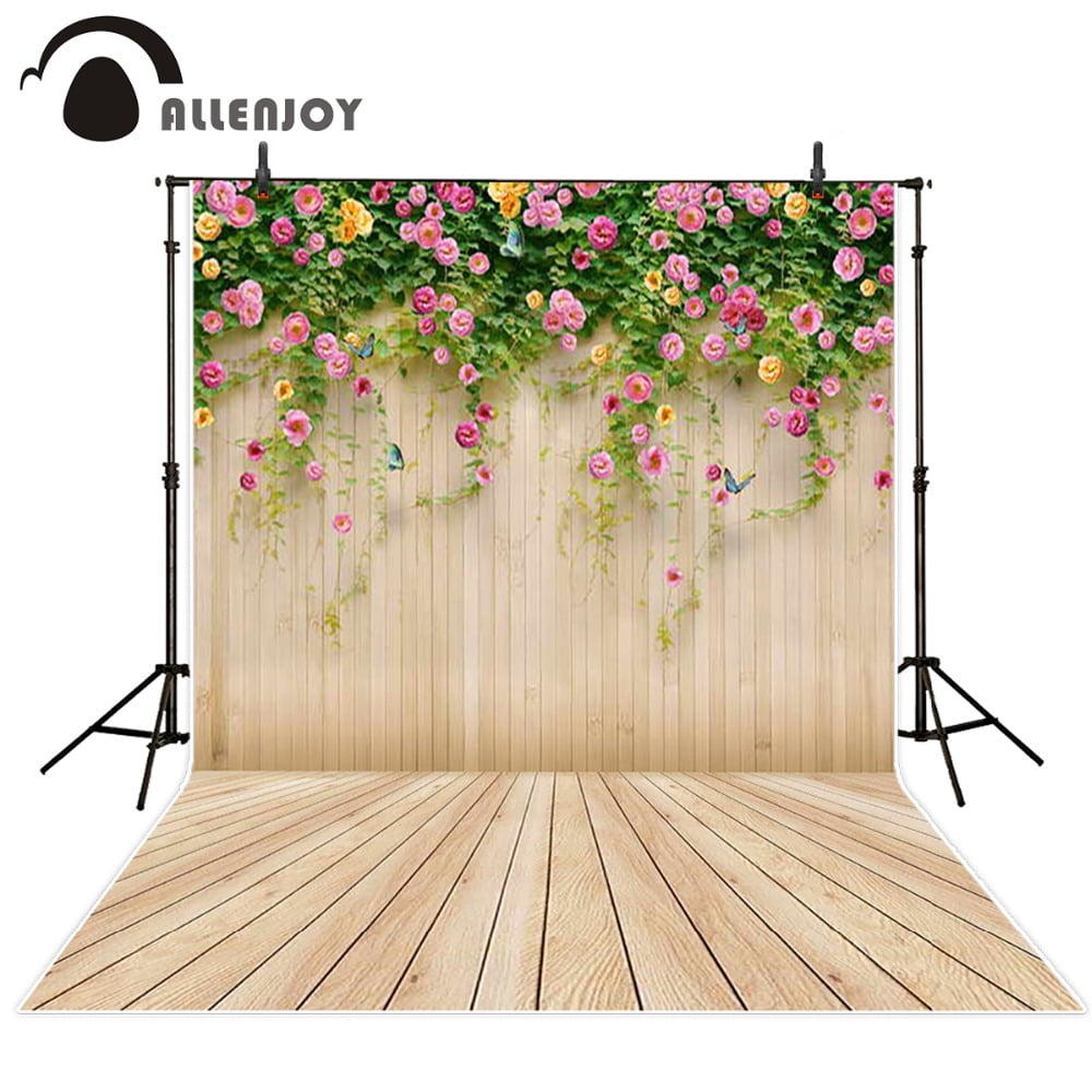 Allenjoy backgrounds for photography studio Wooden plants flowers ...