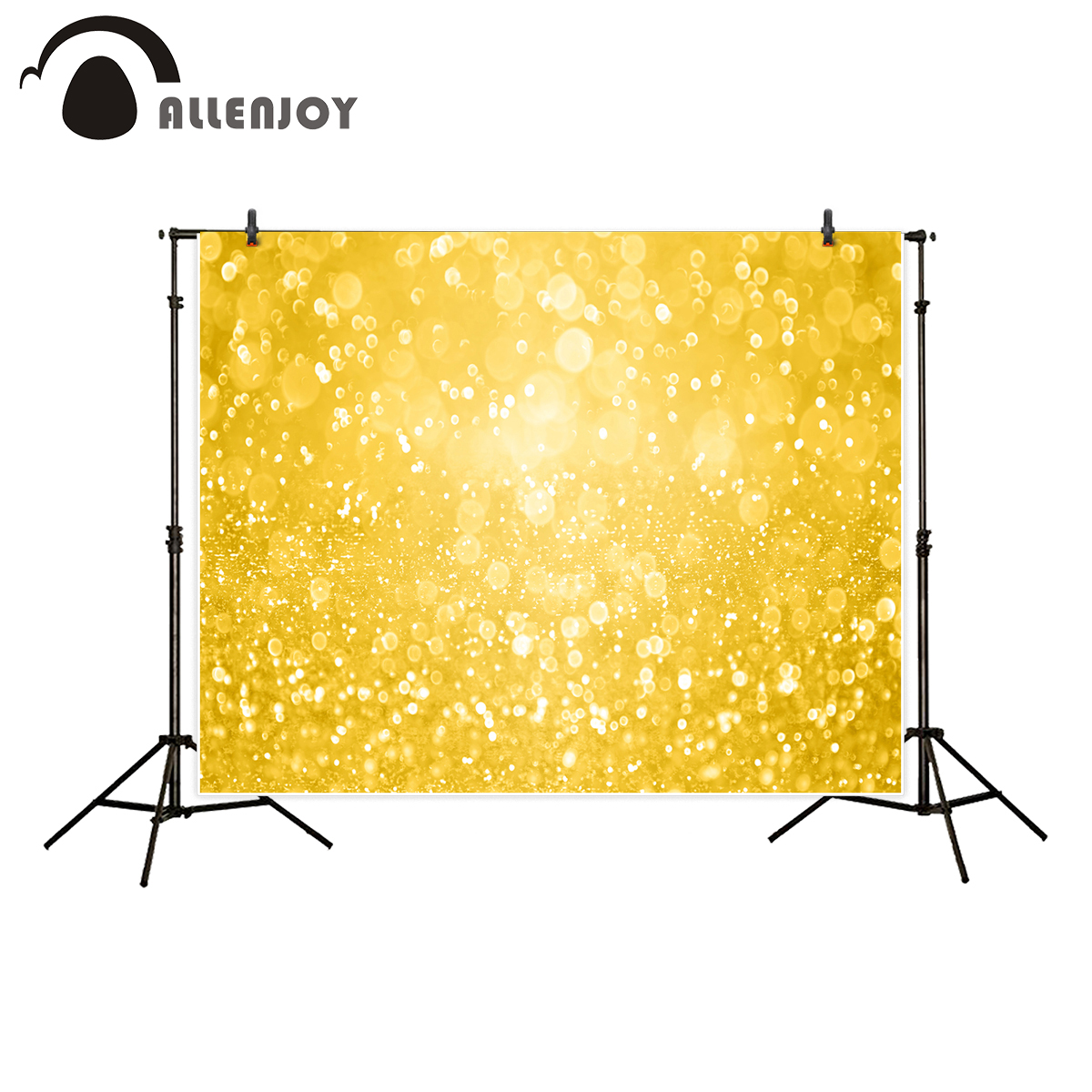Allenjoy backgrounds for photography studio Yellow glitter bokeh Blurring professional backdrop ...