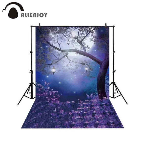 Allenjoy backgrounds for photography studio bright full moon starry sky ...