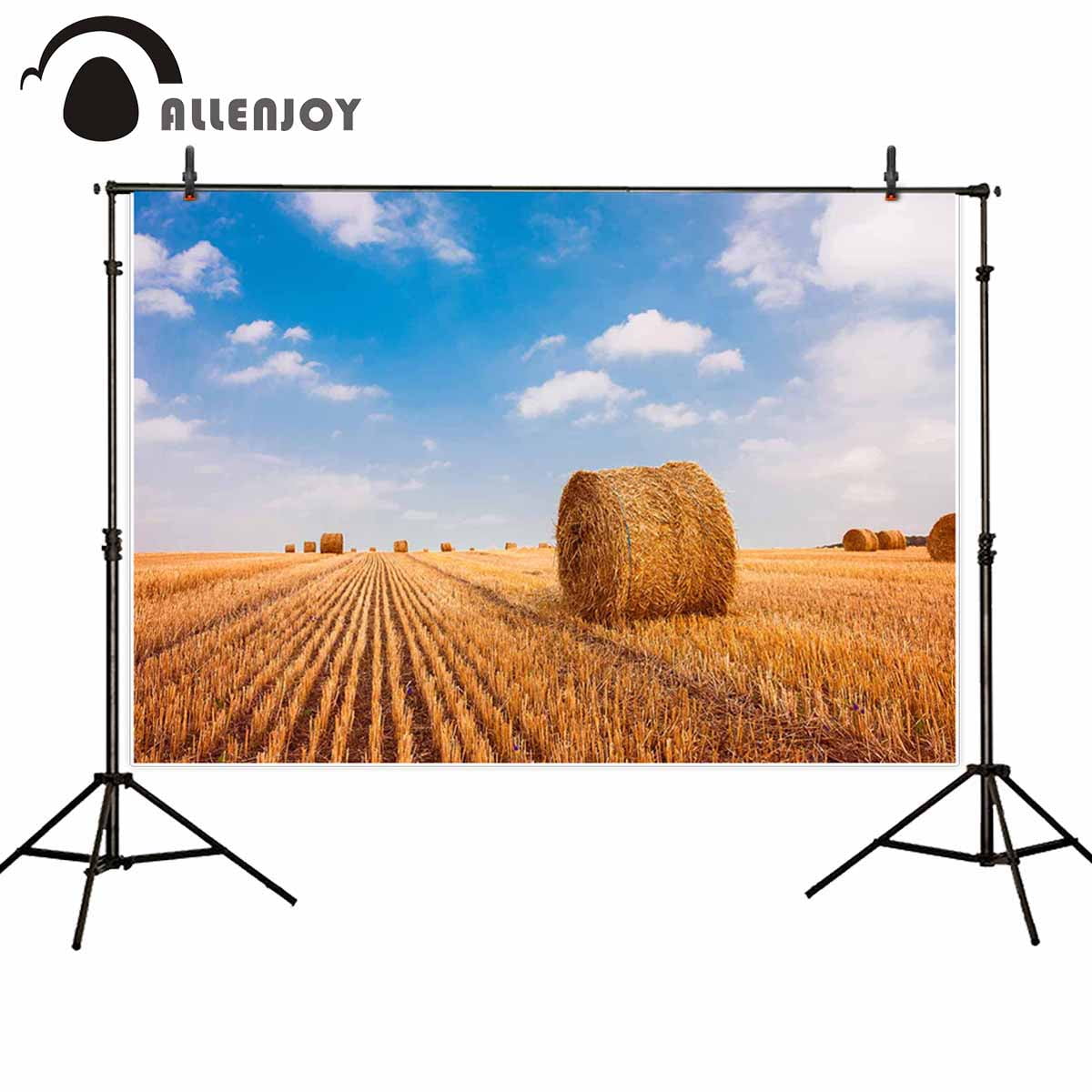 Allenjoy backgrounds for photography studio hay bale agriculture sky ...