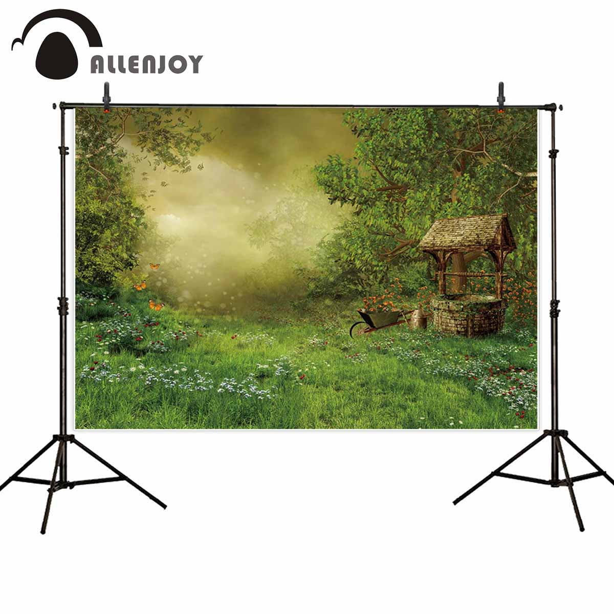 Allenjoy backgrounds for photography studio hozy fog lush forest green ...