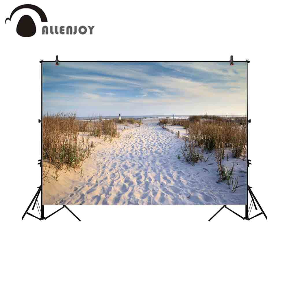 Allenjoy backgrounds for photography studio sandy path footprints ocean ...
