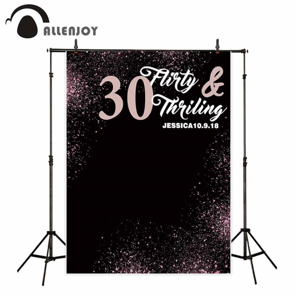Allenjoy birthday party custom backdrop glitter rose gold female ...