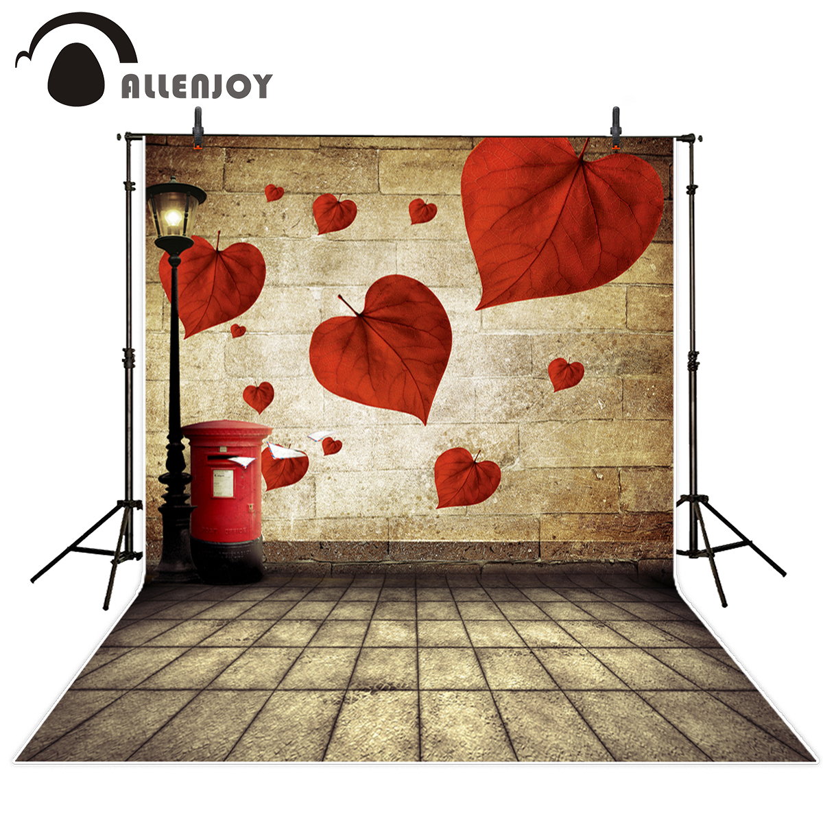Allenjoy camera photography profissional backdrop brick wall vintage ...