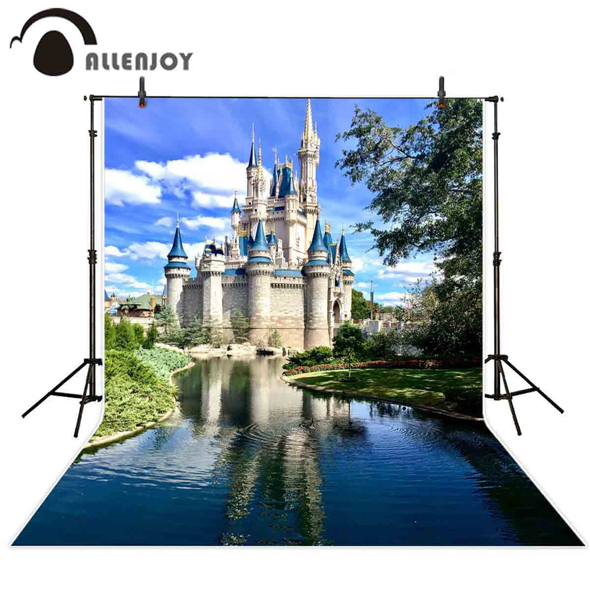 Allenjoy castle photography backdrop scenery lake fairy tale prince ...
