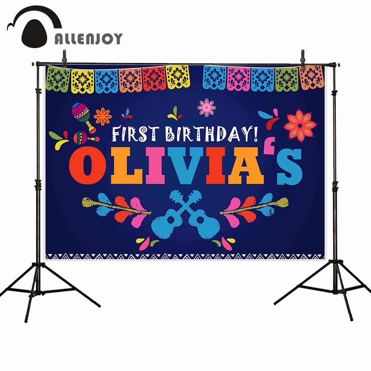Allenjoy kids background for photography colorful banners Guitar ...
