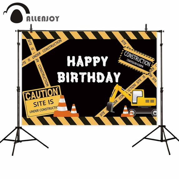 Allenjoy kids background for photography happy birthday cartoon warning ...