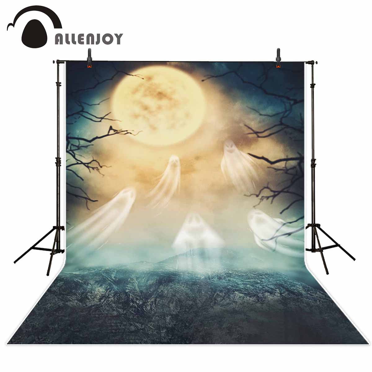 Allenjoy photographic backdrop Halloween haunted Moonlit Night vine ghost mountain fotografical ...