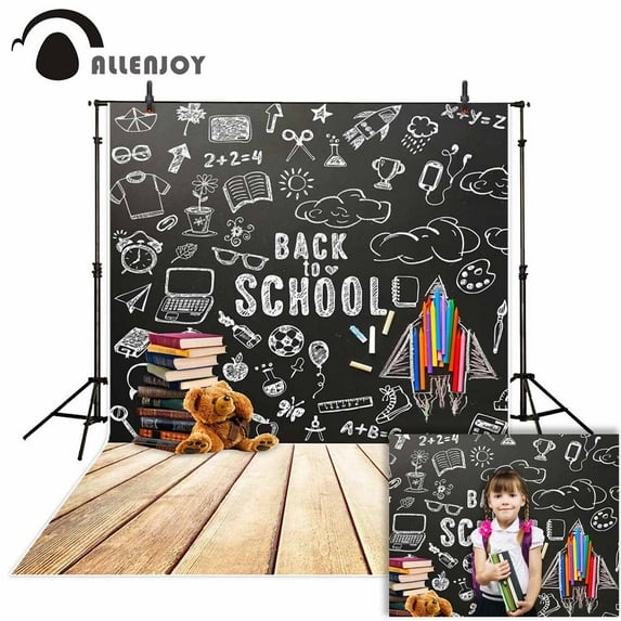 Allenjoy photography Back to school backdrops blackboard pencil book ...