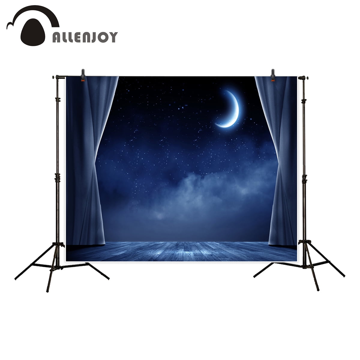 Allenjoy photography backdrop Gorgeous blue stars night sky moon clouds ...