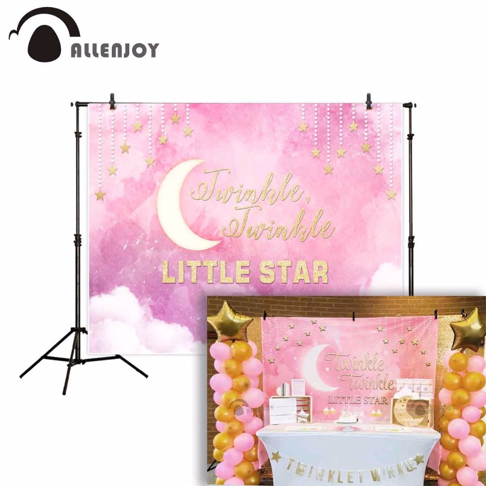 Allenjoy photography backdrop Pink twinkle little star birthday theme ...