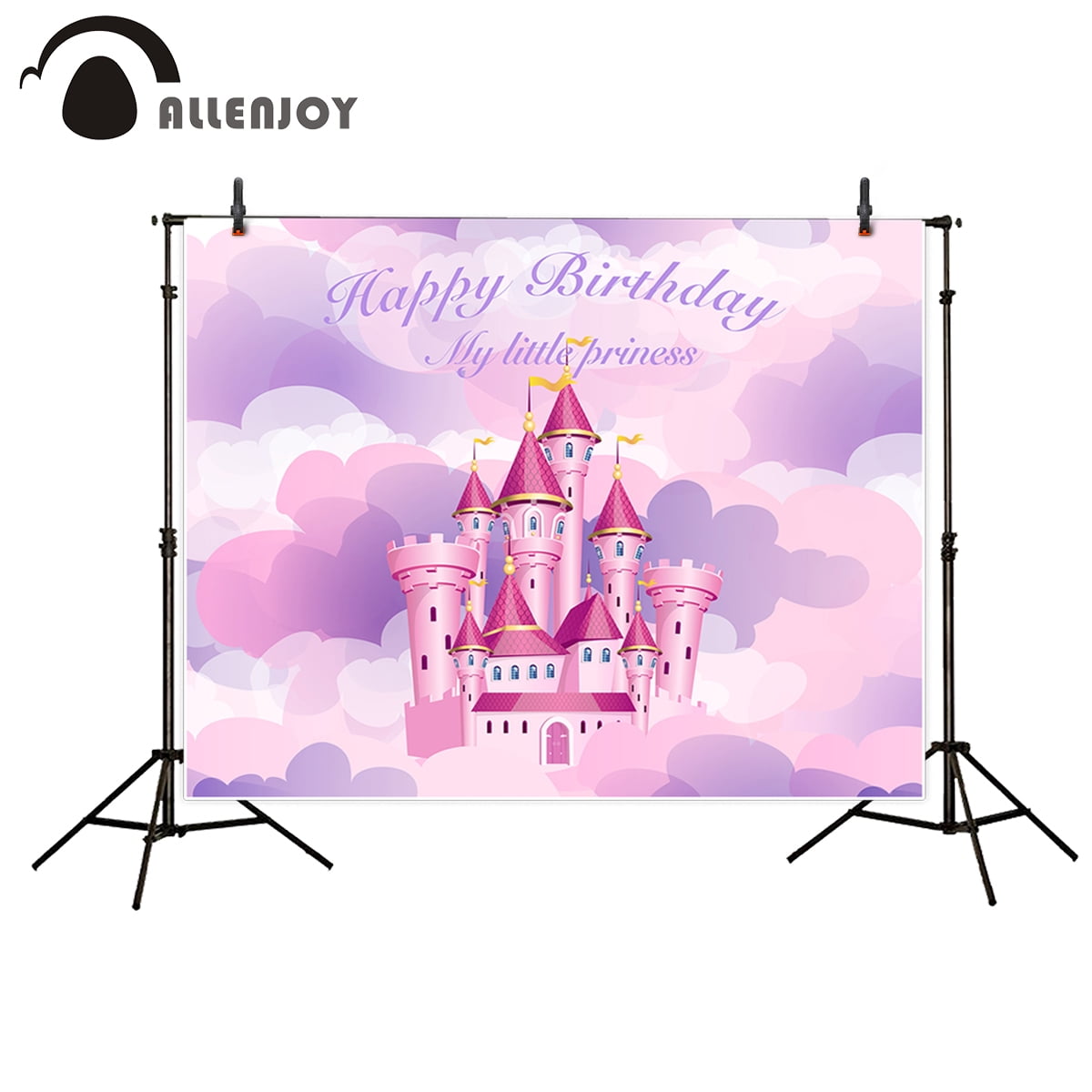 Allenjoy photography backdrop Purple Pink White Clouds Pink Castle ...