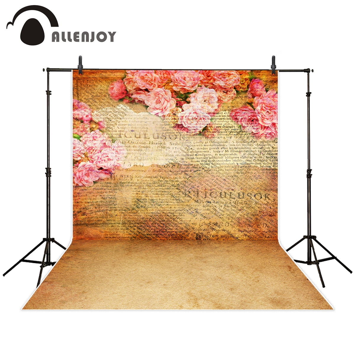 Allenjoy photography backdrop Vintage Kraft paper style flower Poetry ...