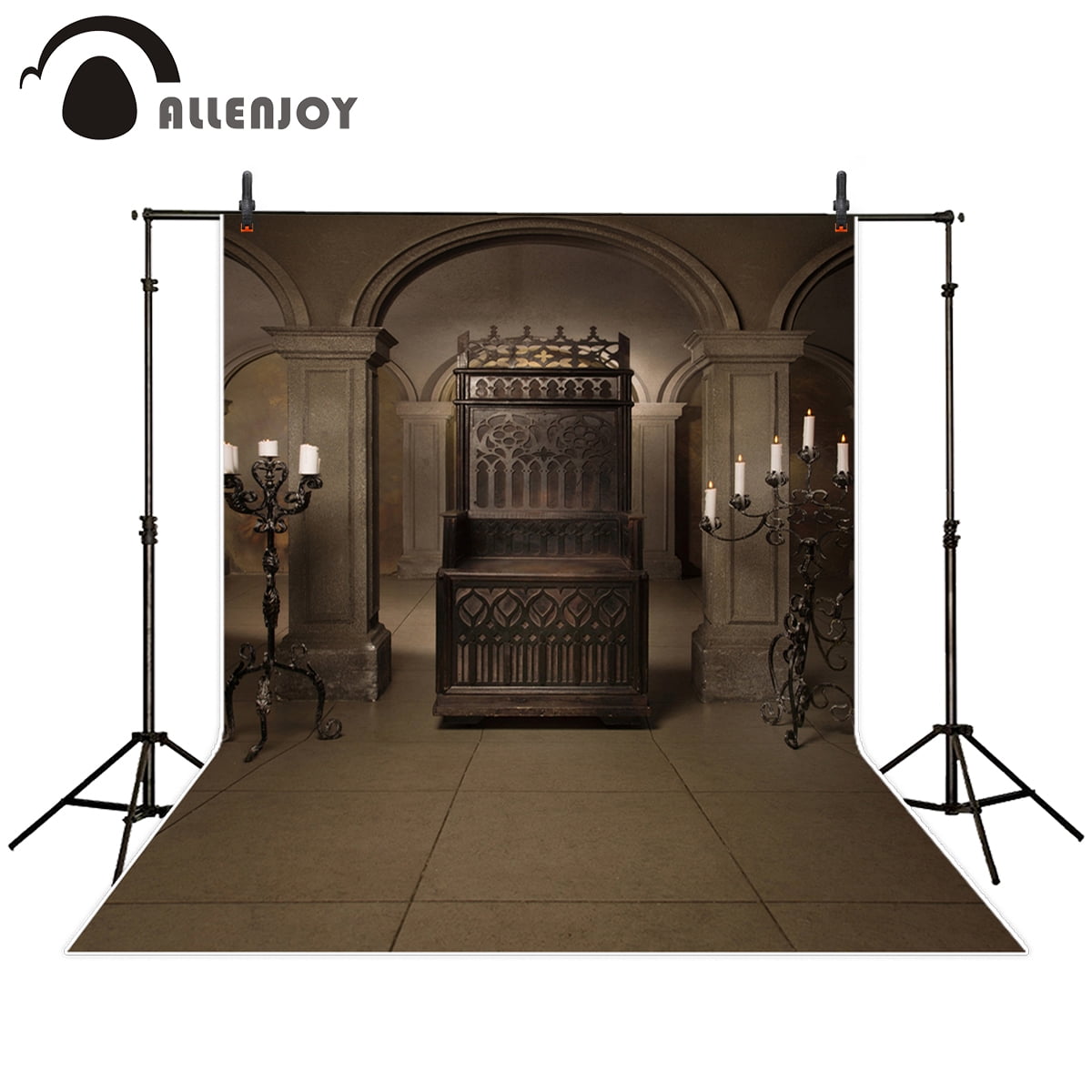 Allenjoy photography backdrop Vintage royal thr medieval castle ...