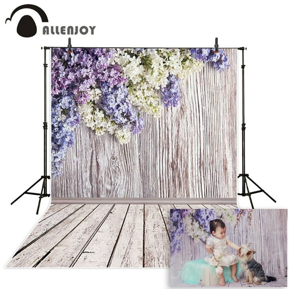 Allenjoy photography backdrop Wedding flower wood wall floor spring ...
