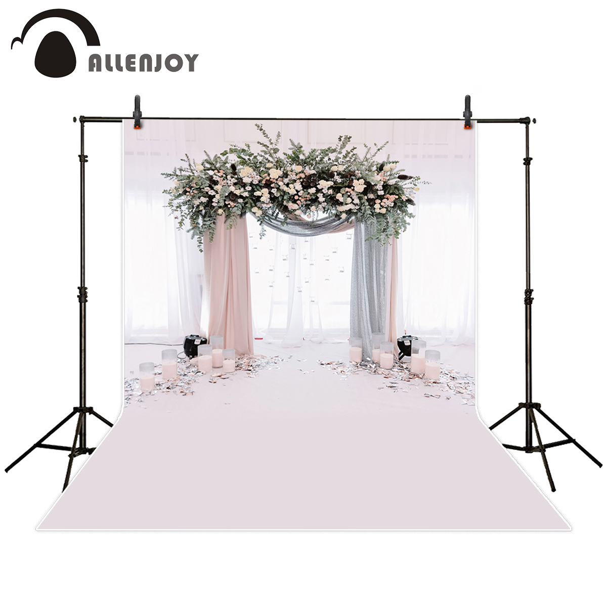Allenjoy photography backdrop beautiful wedding archway flowers ...