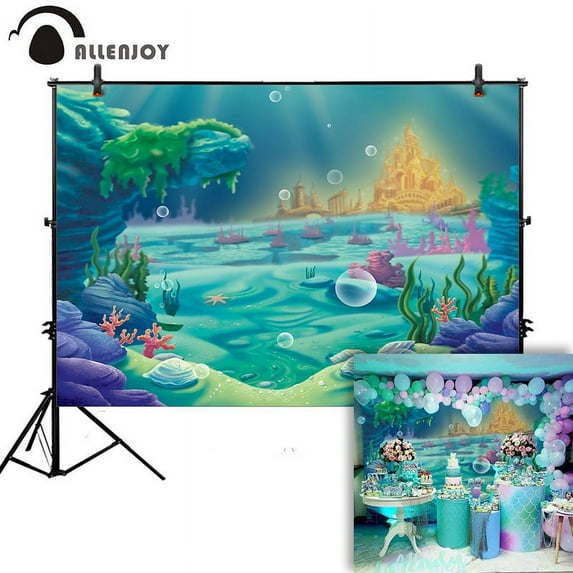 Allenjoy photography backdrop fairy seabed castle mermaid princess ...