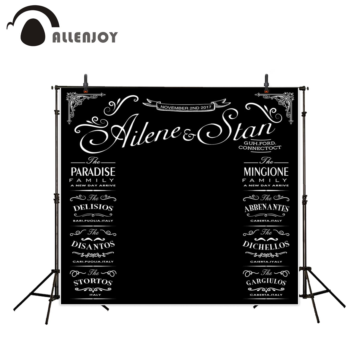 Allenjoy photography backdrop idea black bottom love customized ...