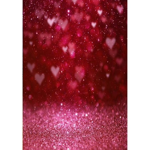 Allenjoy photography backdrop wood floor gold love heart bokeh light background 14 Valentines ...