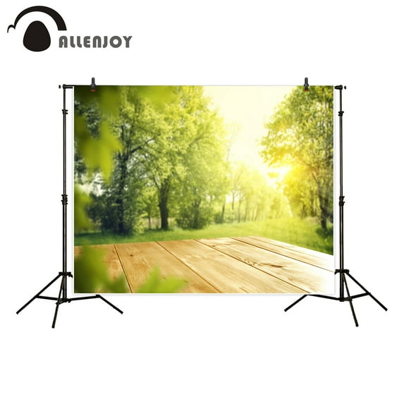 Allenjoy photography backdrop wooden desk spring nature sunshine ...