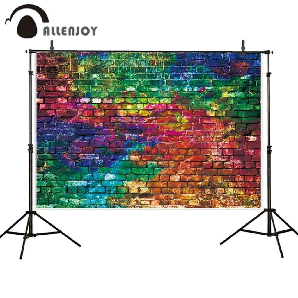 Allenjoy photography backdrops Graffiti colorful grunge brick wall ...