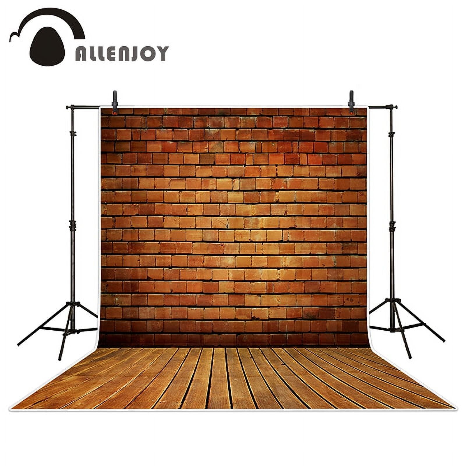 Allenjoy photography backdrops Red brick wall neatly arranged wood ...