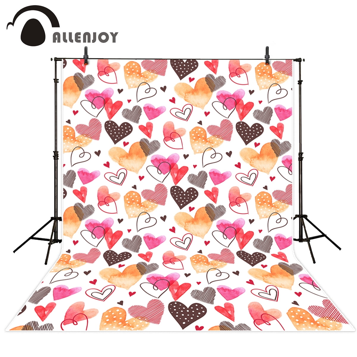 Allenjoy photography backdrops Valentine's Day love colourful heart ...
