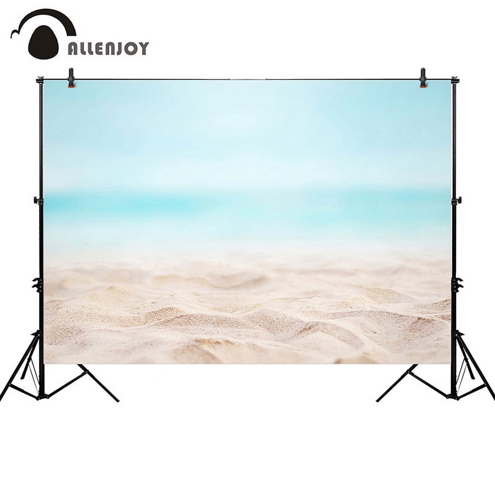 Allenjoy photography backdrops summer bokeh baby blue sea ocean beach ...