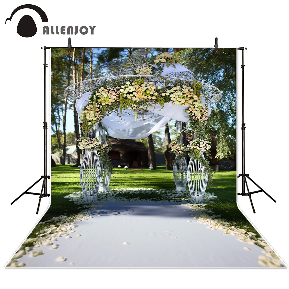 Allenjoy photography backdrops wedding grassland outside grass lawn ...