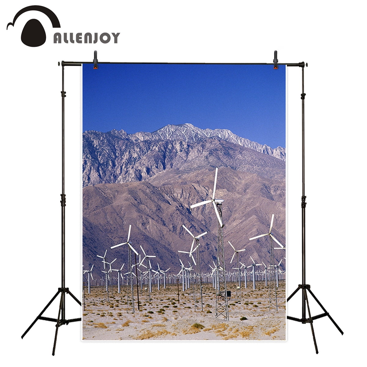 Allenjoy photography background High mountain windmill west natural ...