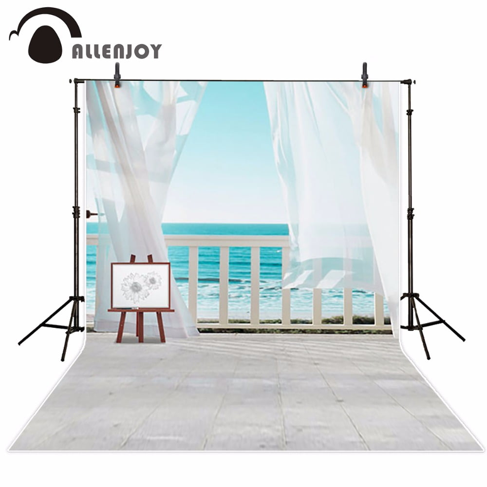 Allenjoy photography background Wedding holiday Blue dreamy sea white ...