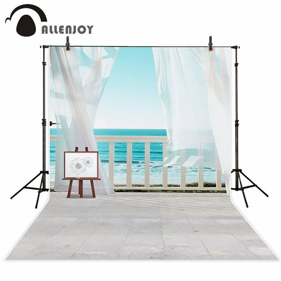 Allenjoy photography background Wedding holiday Blue dreamy sea white ...