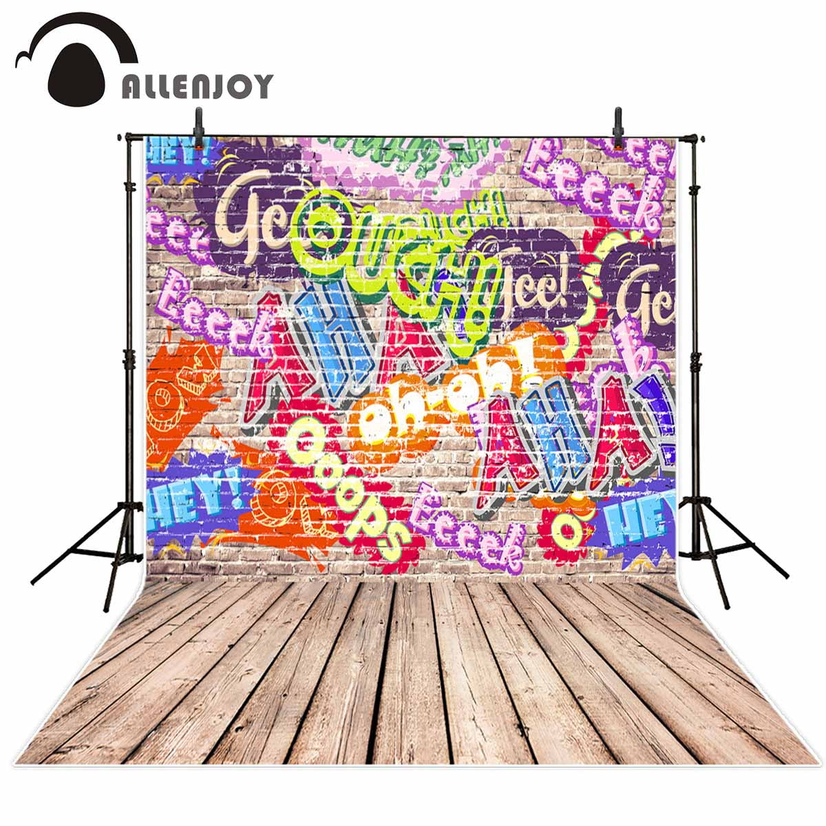 Allenjoy photography background store Graffiti brick wall theme ...