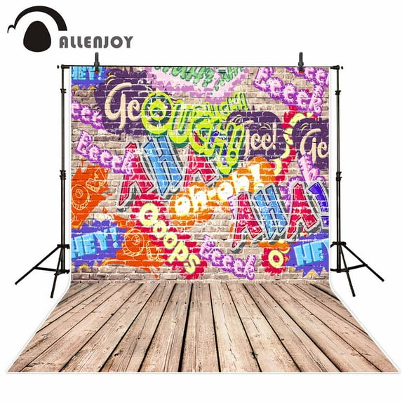 Allenjoy photography background store Graffiti brick wall theme ...