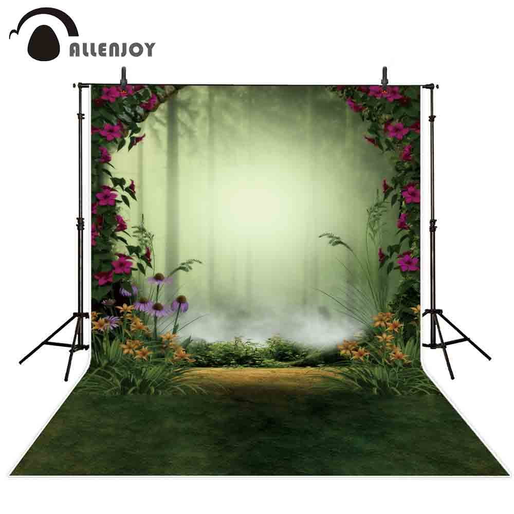 Allenjoy professional photography background fairy elven misty forest ...