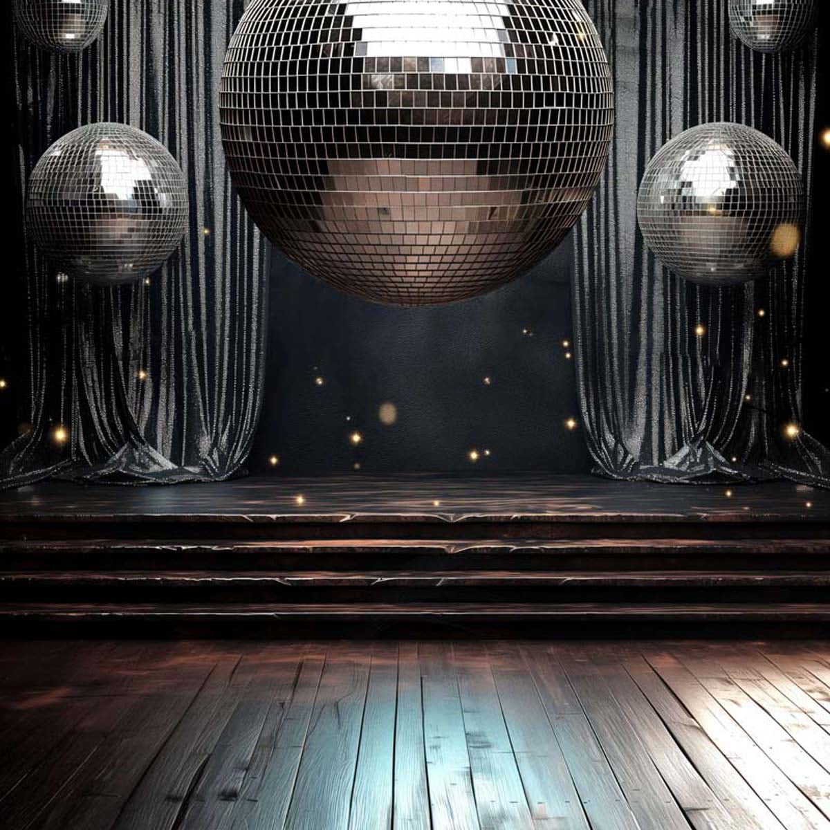 Allenjoy r Ball Black Stage Backdrop - Walmart.com