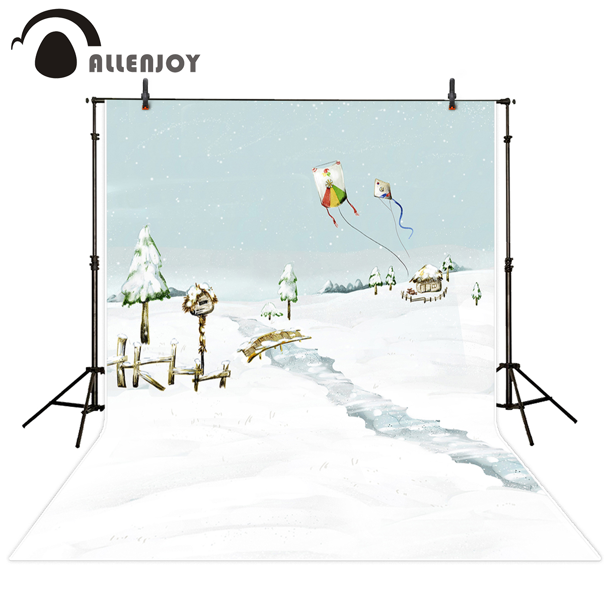 Allenjoy snow white Kite Winter rural background for photographic ...