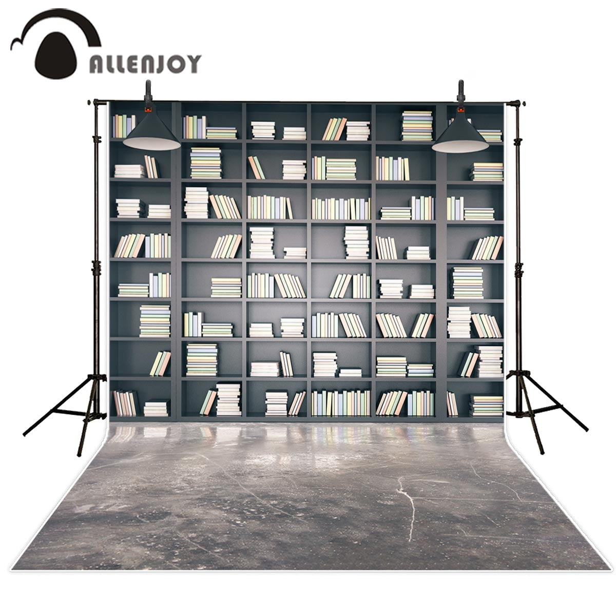 Allenjoy vintage book photography backdrop library bookshelf background ...