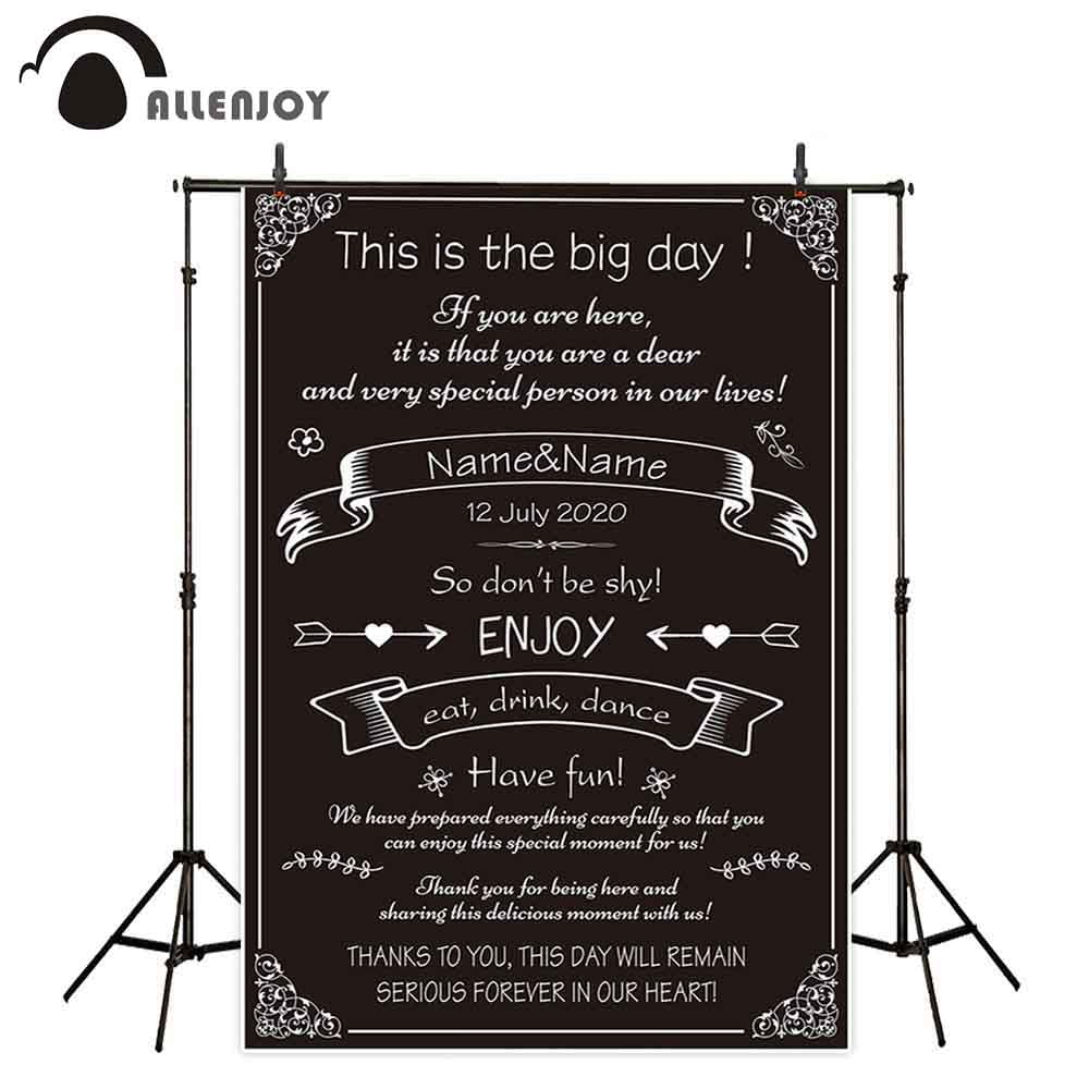 Allenjoy wedding background for photo studio blackboard woodboard glitter Bokeh photography ...