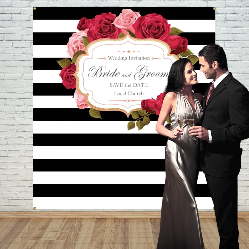 Allenjoy wedding rose backdrops Step and Repeat Background photobooth ...