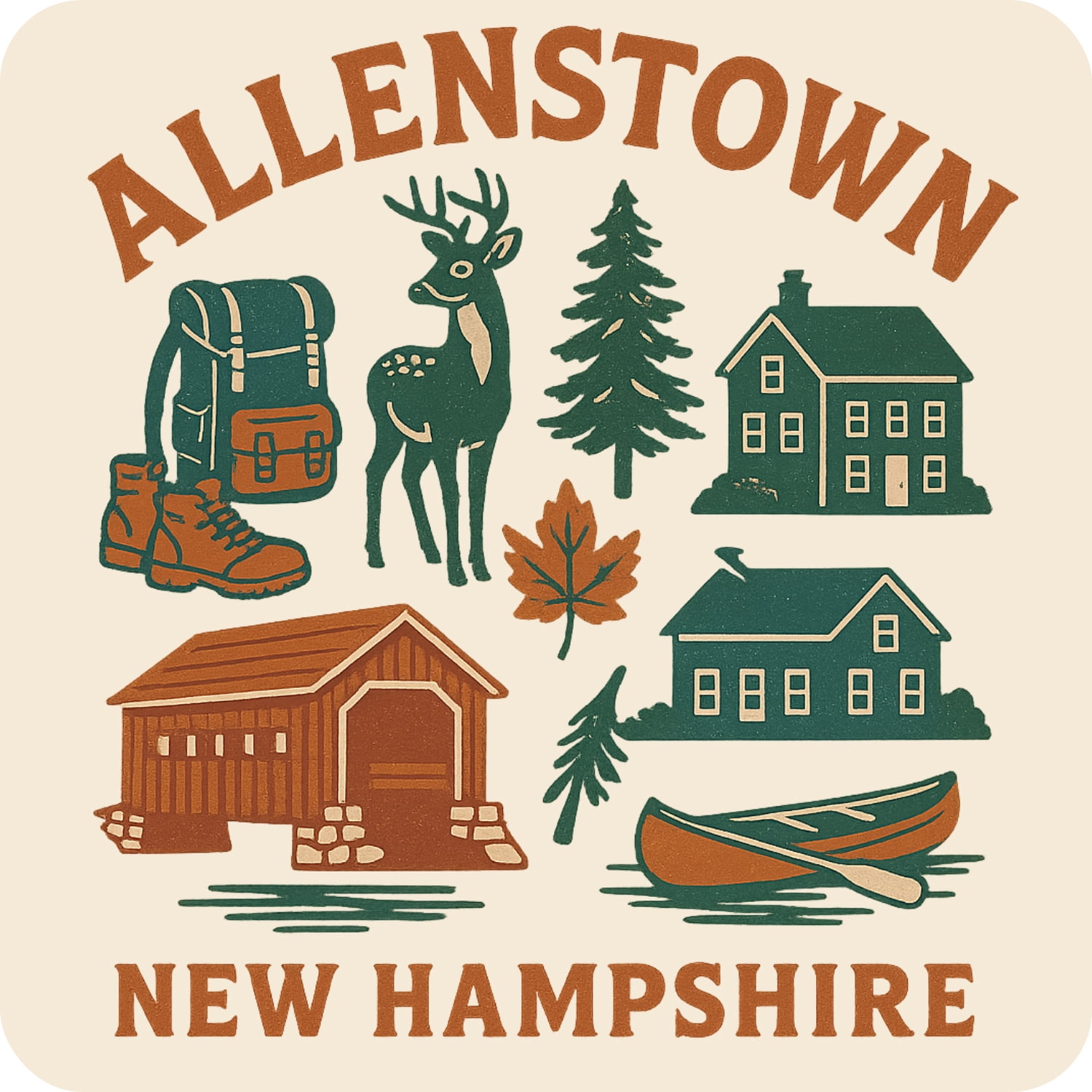 Allenstown New Hampshire Keepsakes Souvenir Vinyl Sticker – Destination ...