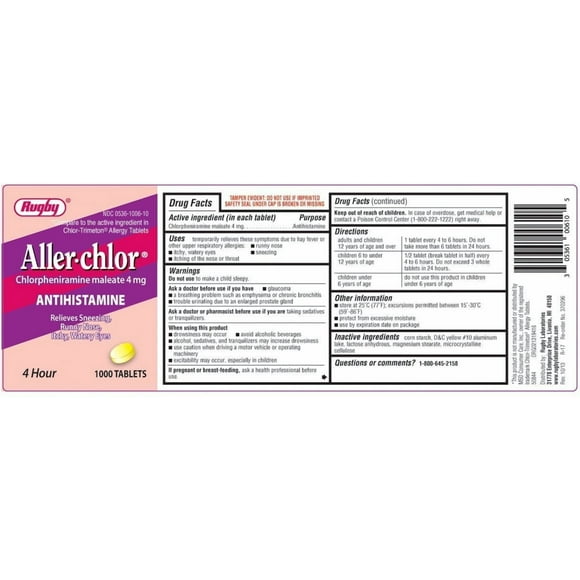 Chlorpheniramine Maleate 4mg