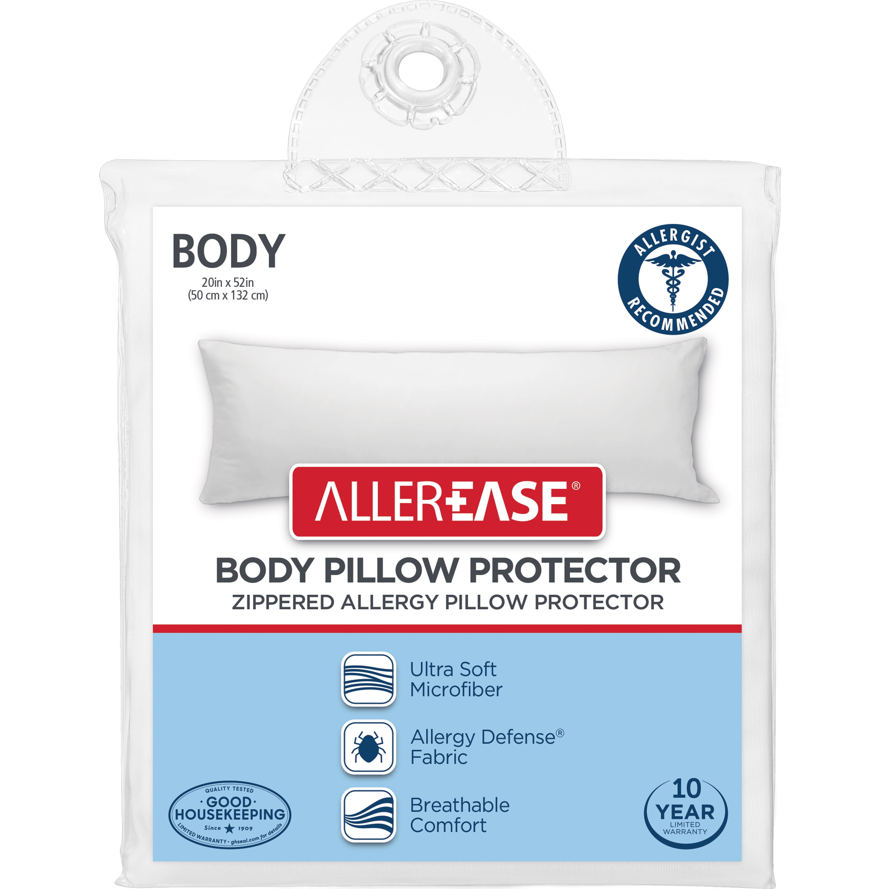 Aller-Ease Zippered Microfiber Pillow Protectors, Standard/Queen, Soft to the Touch - Walmart.com