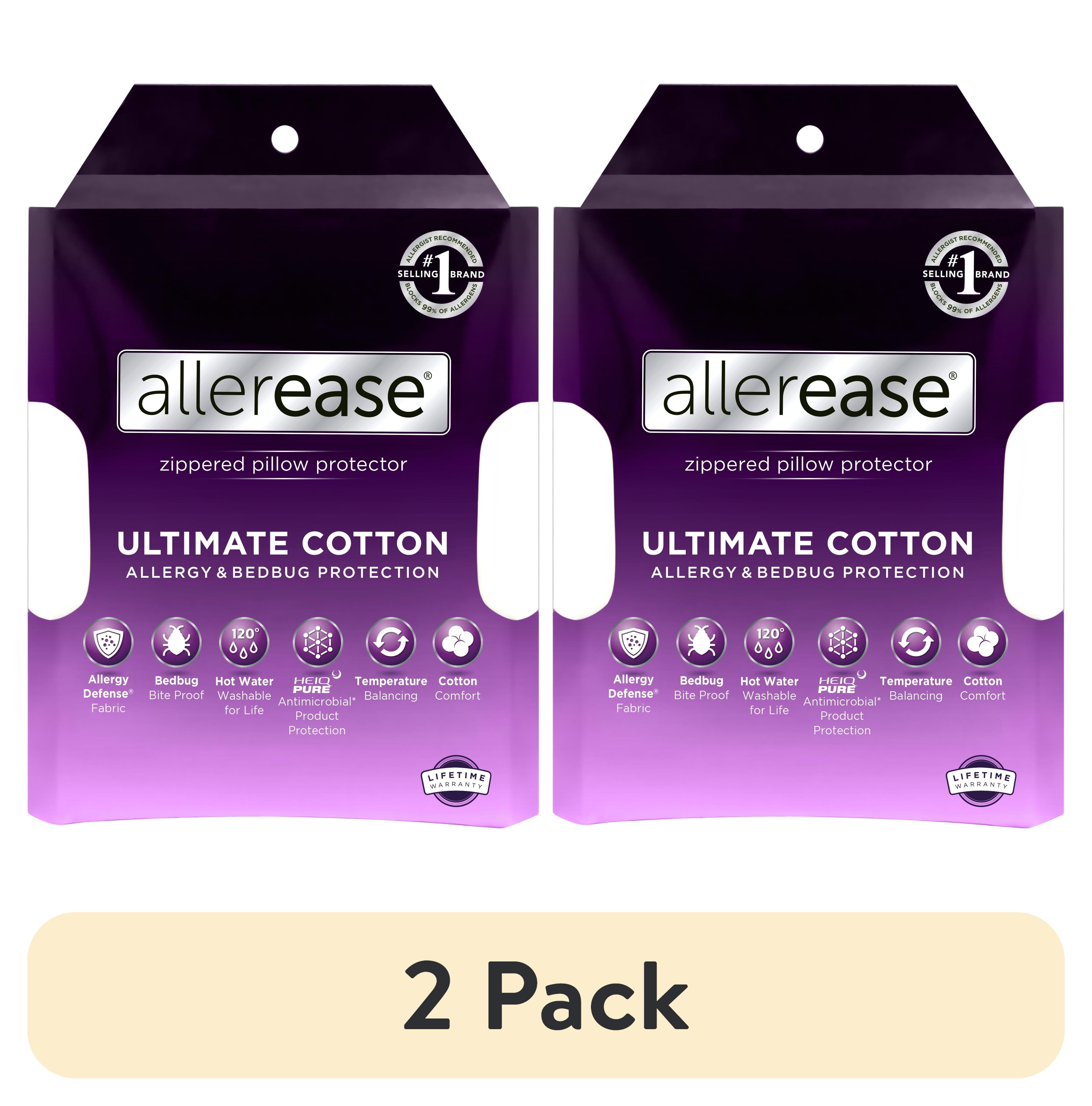 (2 pack) AllerEase Ultimate Cotton Allergy and Bedbug Protection ...